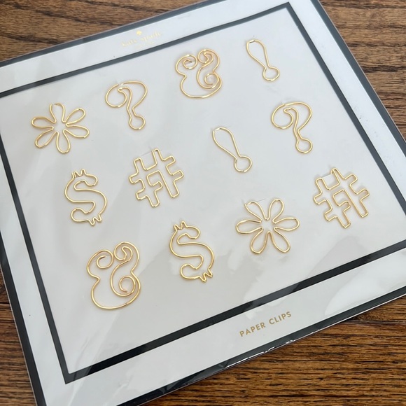 kate spade | Office | Set Of 2 Kate Spade Gold Paper Clips | Poshmark